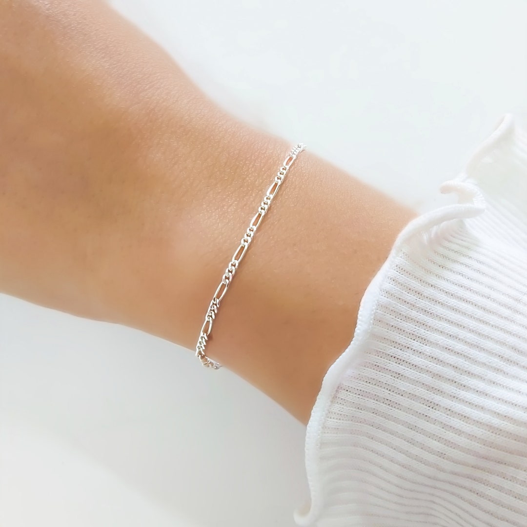 Sterling Silver Bracelet, Bracelet for Woman, Dainty Silver Bracelet ...