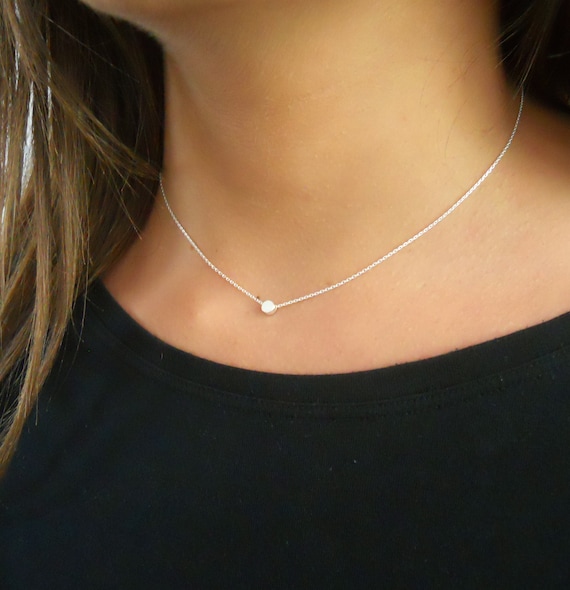 Silver Dot Necklace 361 - Etsy