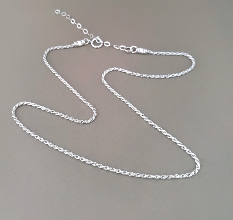 Silver Chain Choker Rope Chain Choker Sterling Silver Rope - Etsy