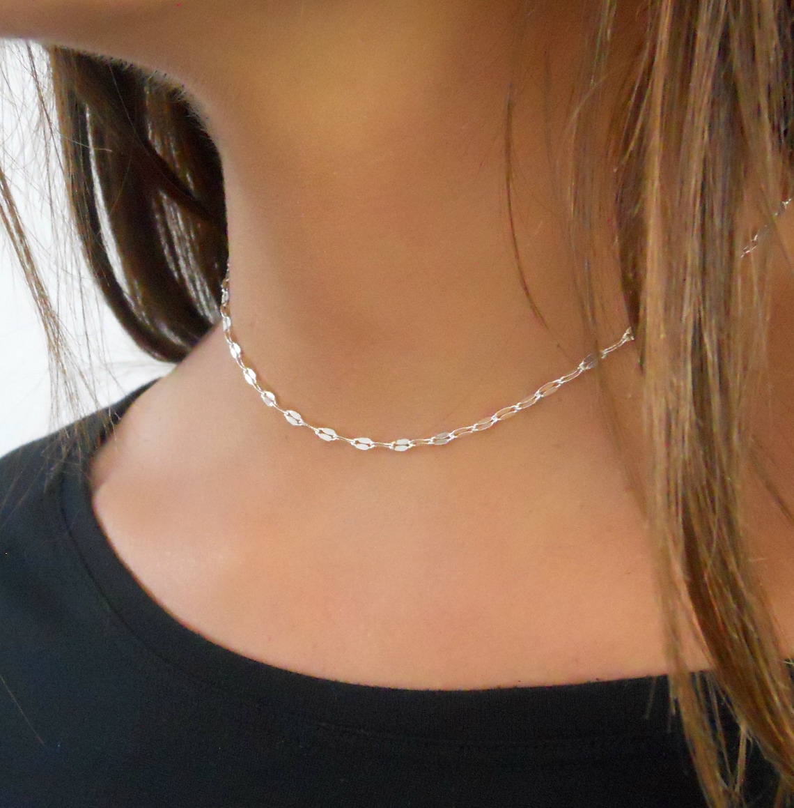 Everyday Sterling Silver Chain Choker | Etsy