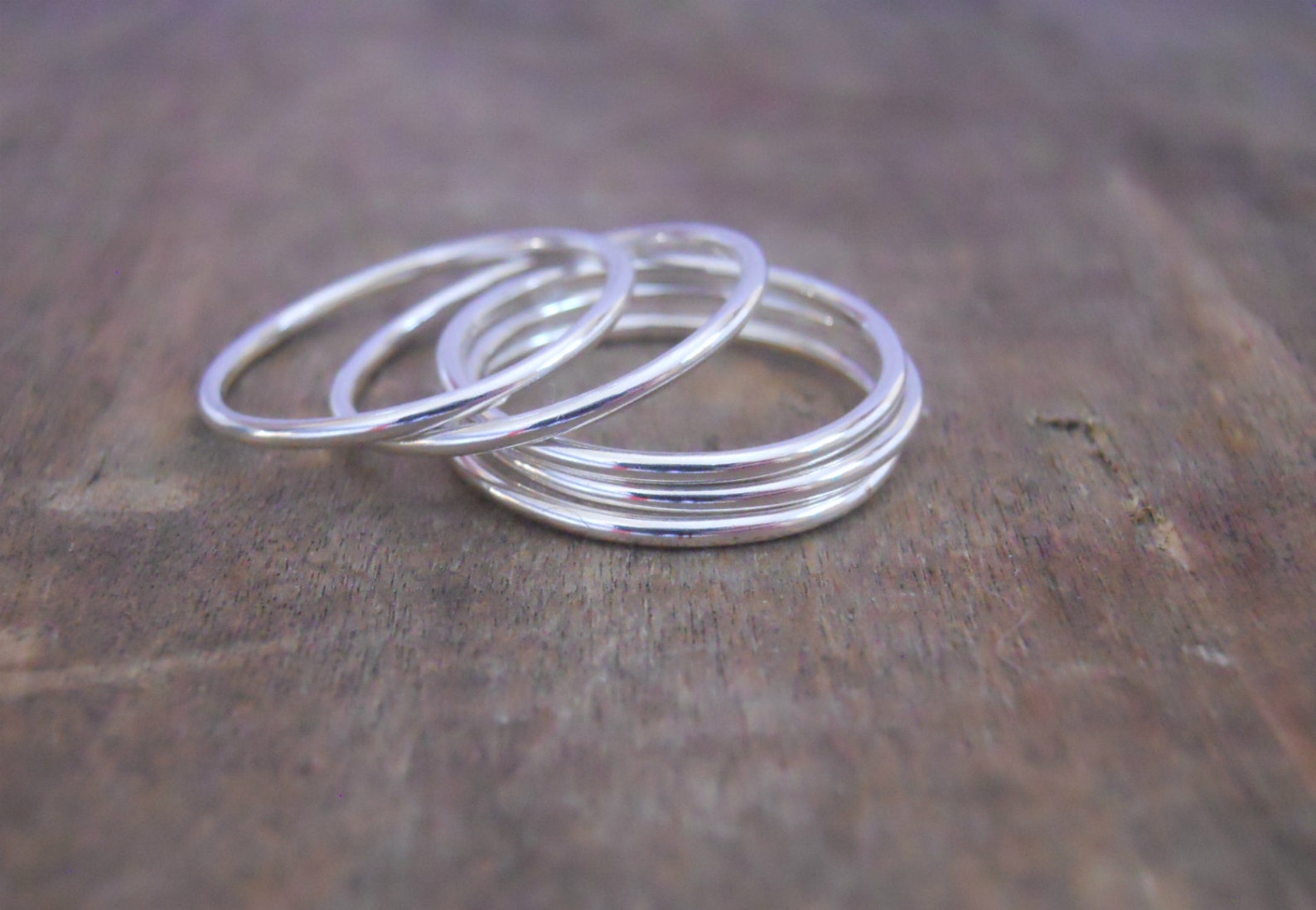 Thin Sterling Silver Ring Skinny Ring Minimal Round Siver | Etsy