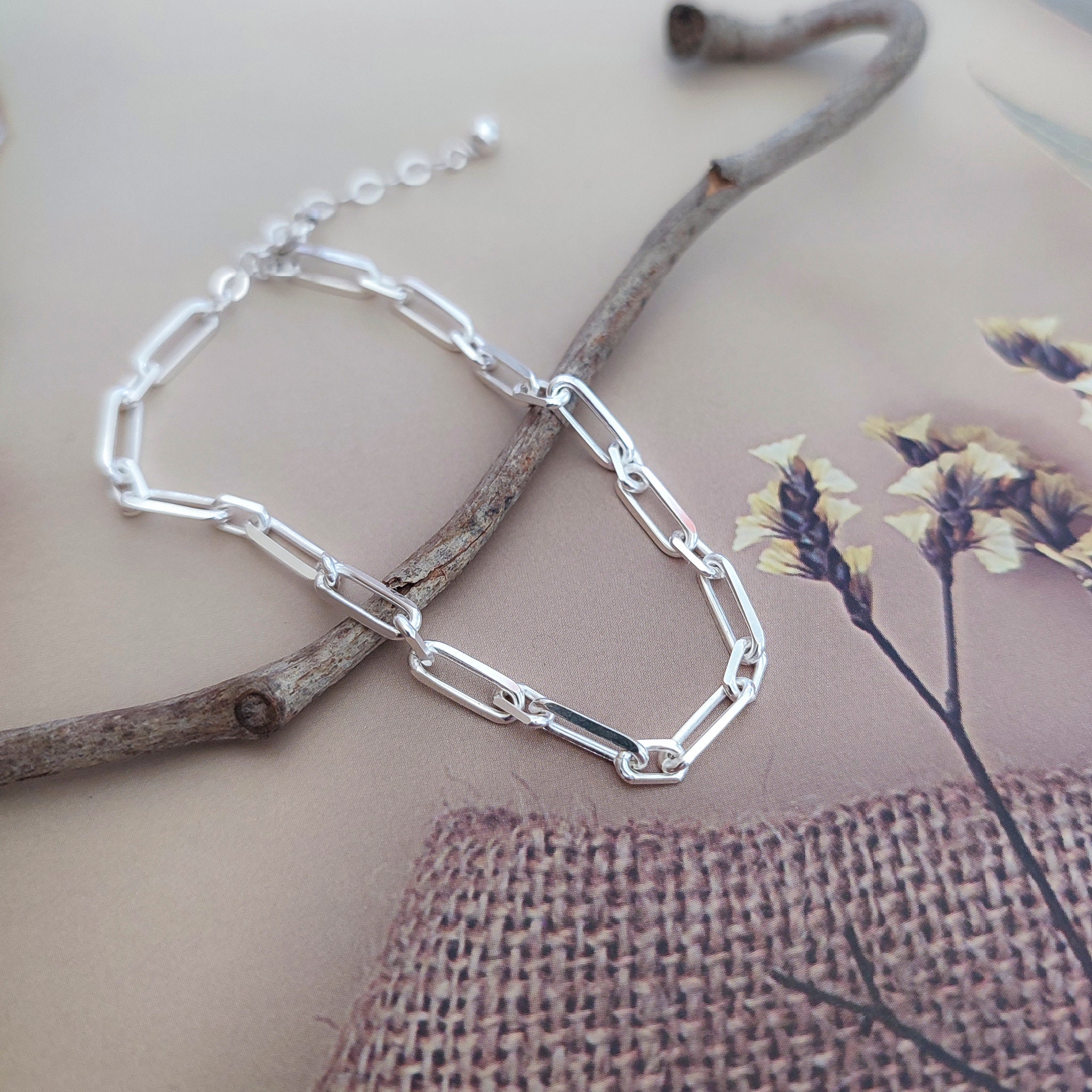 Sterling Silver Bracelet for Women Silver Chain Bracelet - Etsy