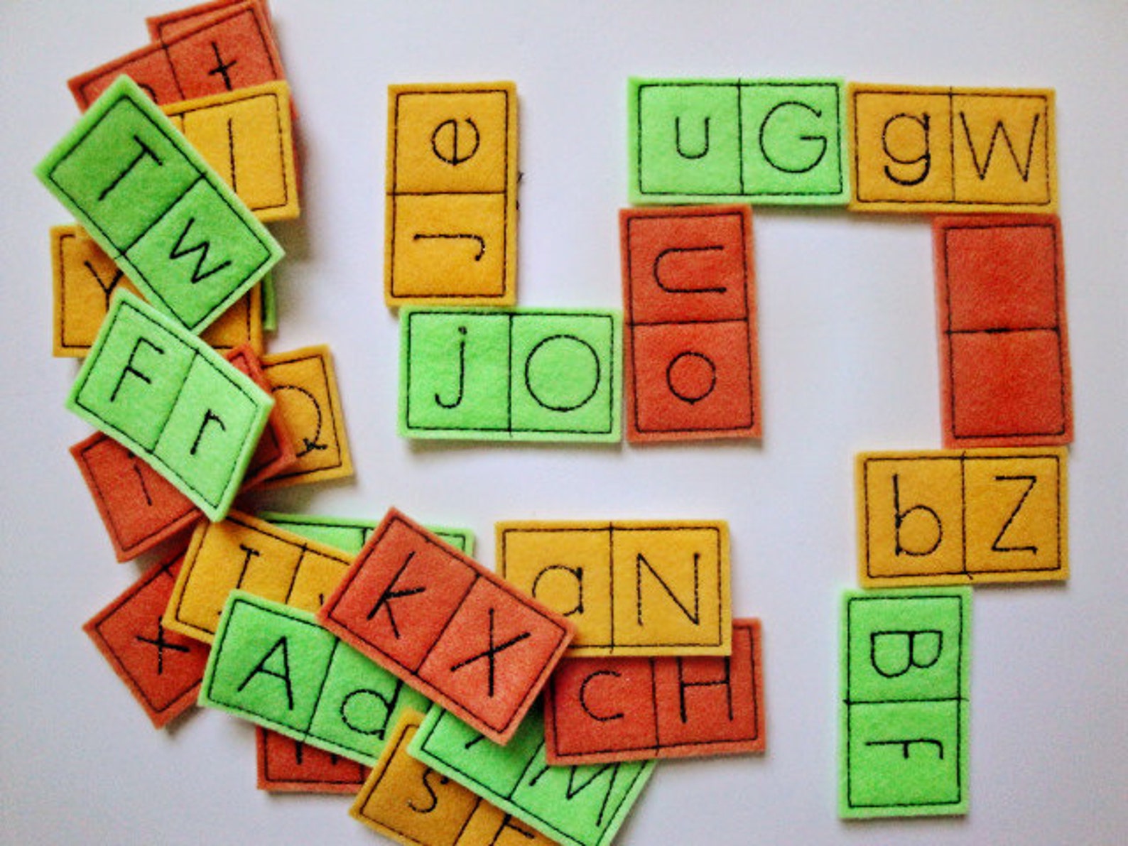 Alphabet Letter Dominoes Educational Learning Toys in the Hoop 5x7 ...