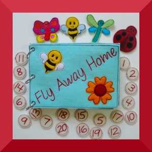 Quiet Book ITH Embroidery Design - Fly Away Home Counting Quiet Book ...