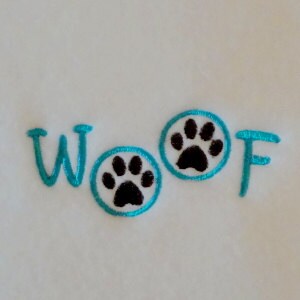 Woof Pawprint Satin Stitched Machine Embroidery Design TWO - Etsy