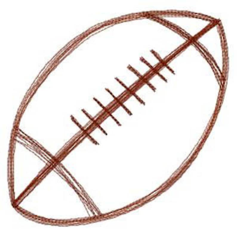 Football Sports Scribble Applique Design for Adults, Tweens, Teens ...