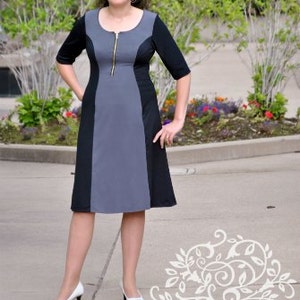 Color Block Dress PDF Sewing Pattern - Etsy