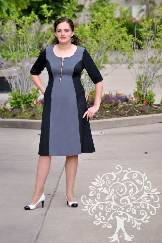 Color Block Dress PDF Sewing Pattern - Etsy