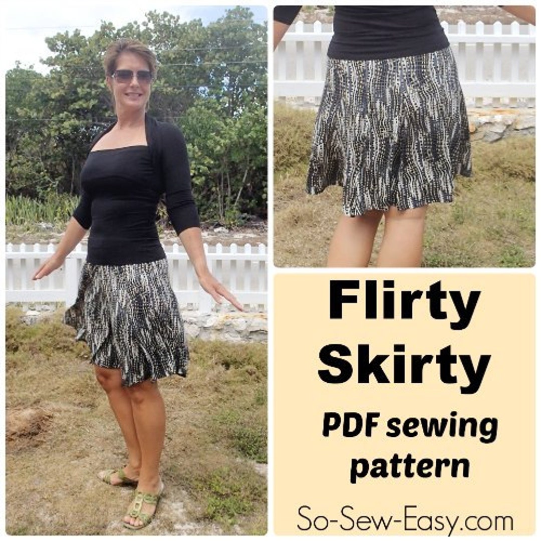 Flirty Skirty Pdf Sewing Pattern Etsy