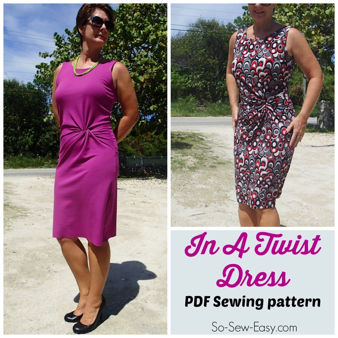 In a Twist Dress - PDF Sewing Pattern - Etsy