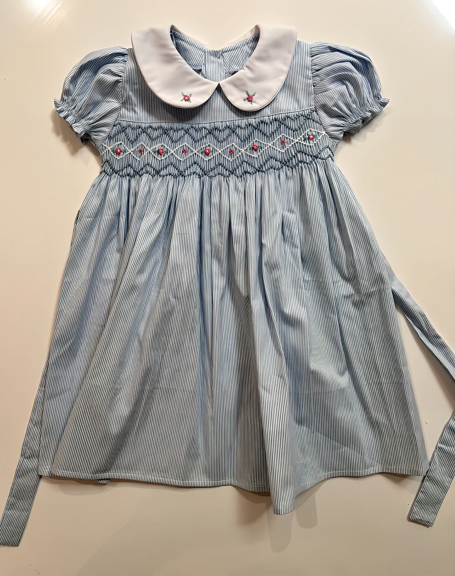 Hand Smocked Embroidery Dress - Etsy