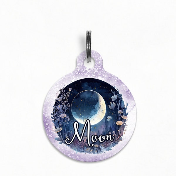 Moon Dog Tag - Etsy