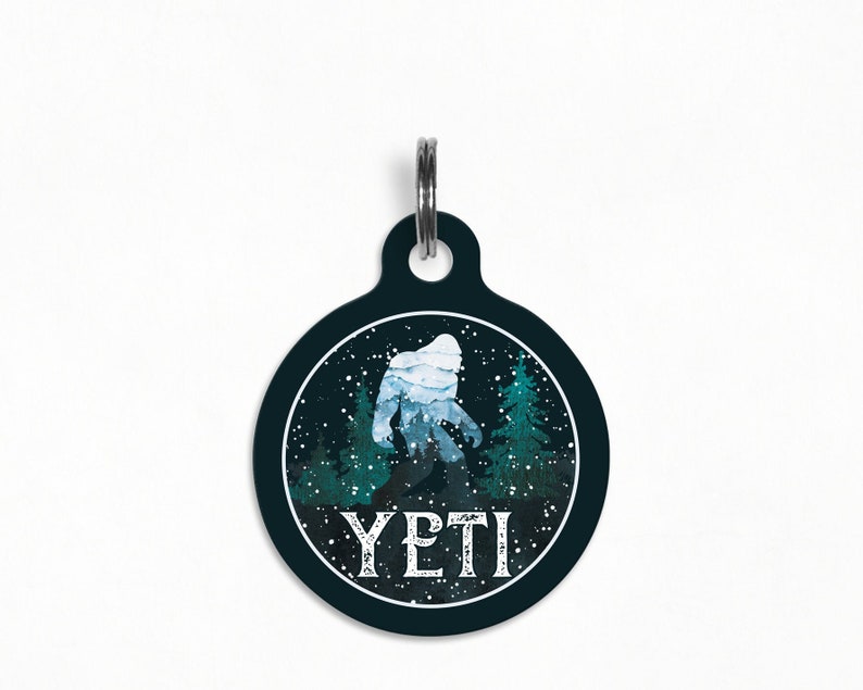 Pet ID Tag | "yeti" - Yeti or Not Dog Tag, Winter Teal, Nomadic Tails ...