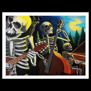 Music Decor, 10x13 Poster Print, Home Art Decor, Skeleton Art, Free ...