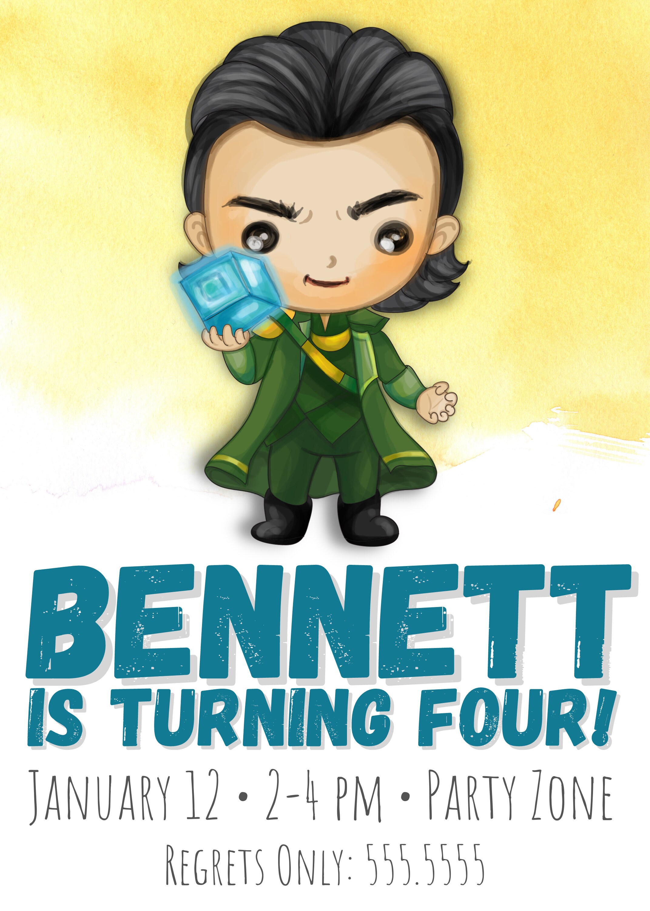 Loki Customizable Party Invitation DIGITAL DOWNLOAD - Etsy