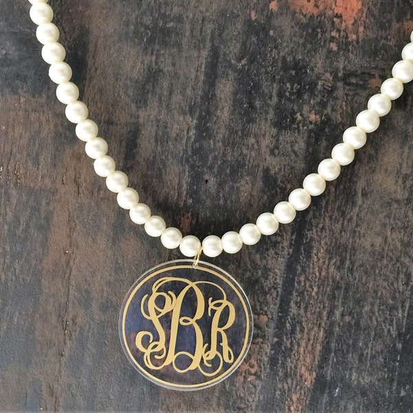 Monogram Necklace - Etsy