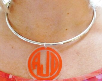 Acrylic Monogram Keychain | Etsy