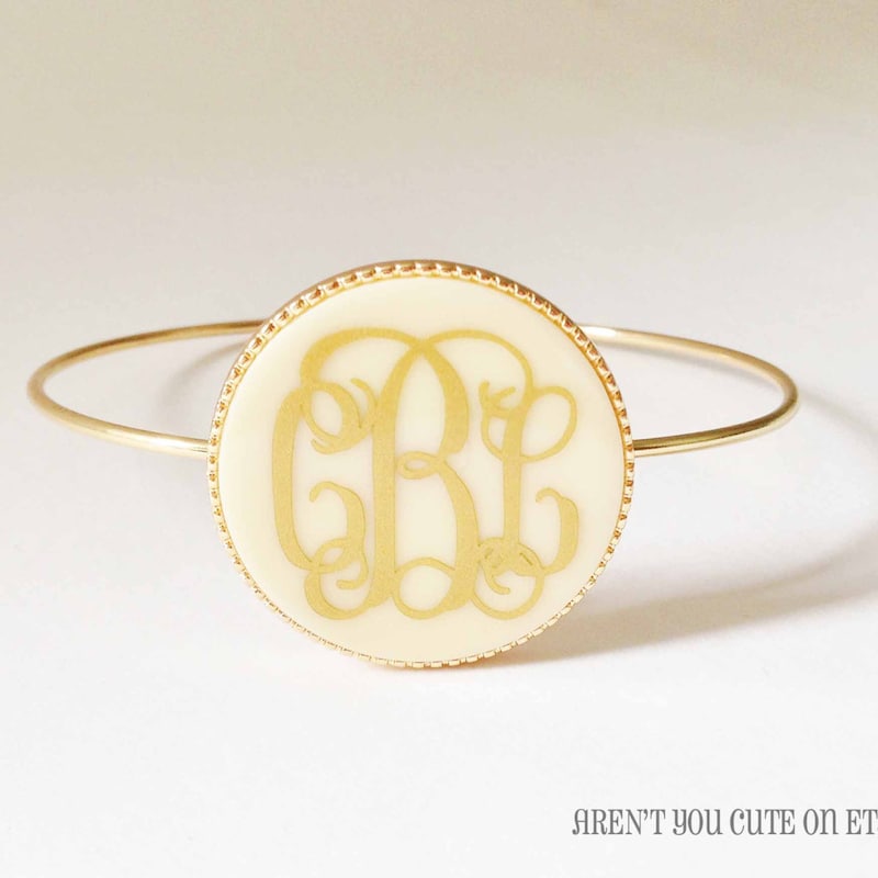 Monogrammed Bracelet - Etsy