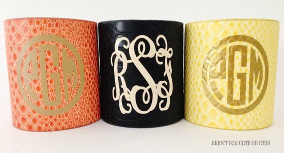Monogrammed Cuff Bracelet - Etsy