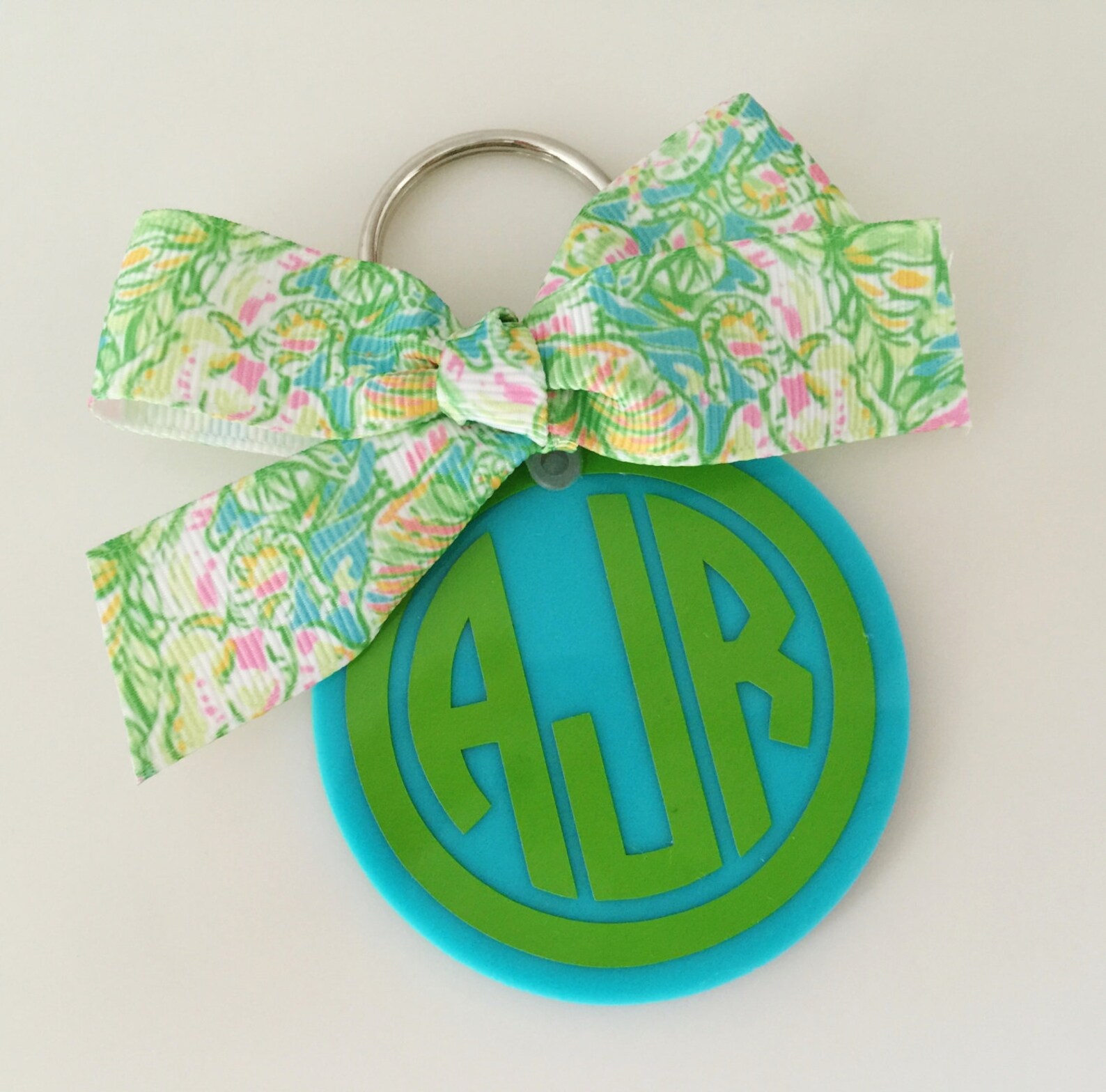 Acrylic Monogram Keychain - Etsy