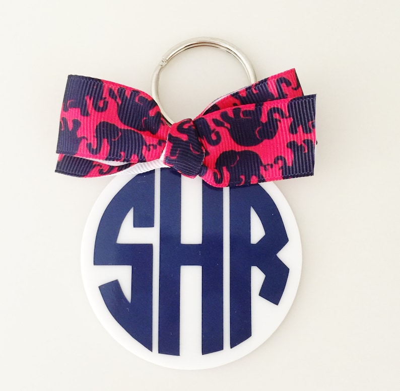 Acrylic Monogram Keychain - Etsy