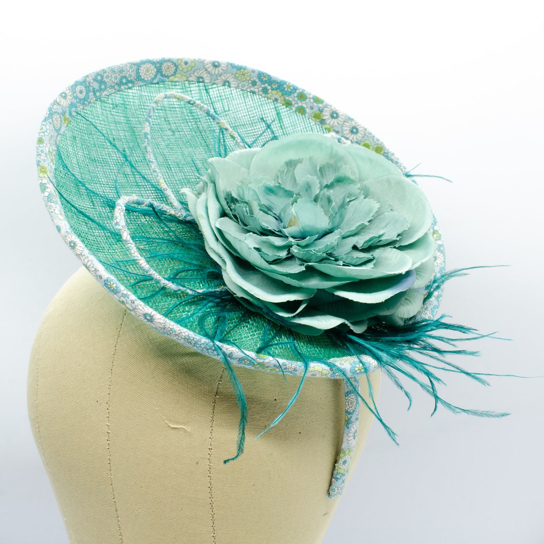 Jade Floral Large Plate Fascinator With Matching Headband - Etsy