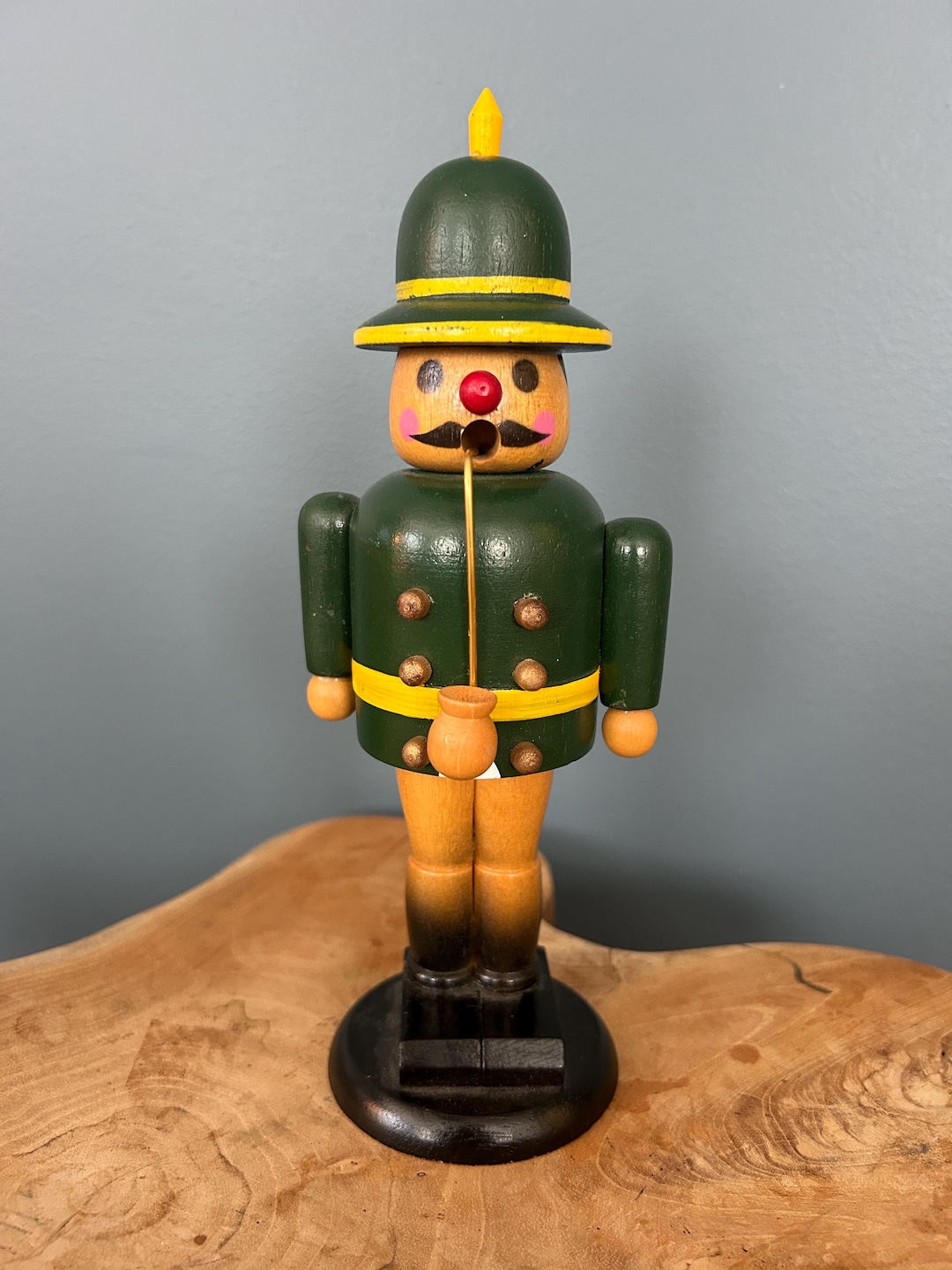 Vintage 1991 Smoking Soldier or Policeman W/ Pipe Nutcracker , Incense ...