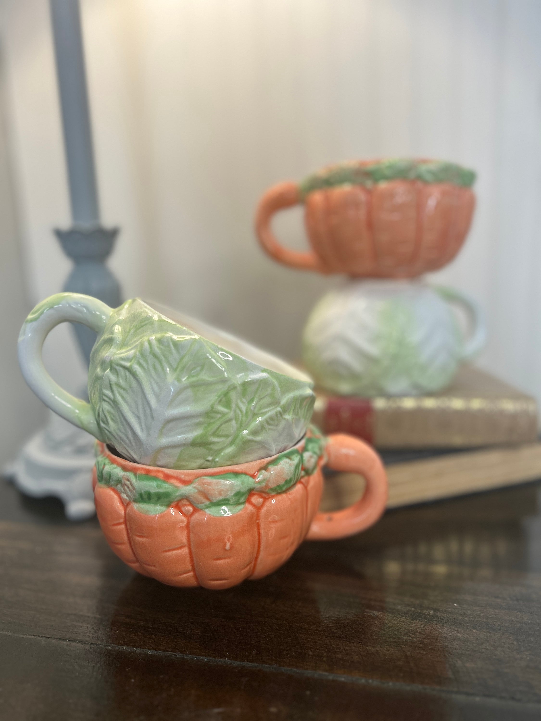 Vintage Vegetable Soup Mugs Set of 4 Cottage Style - Etsy