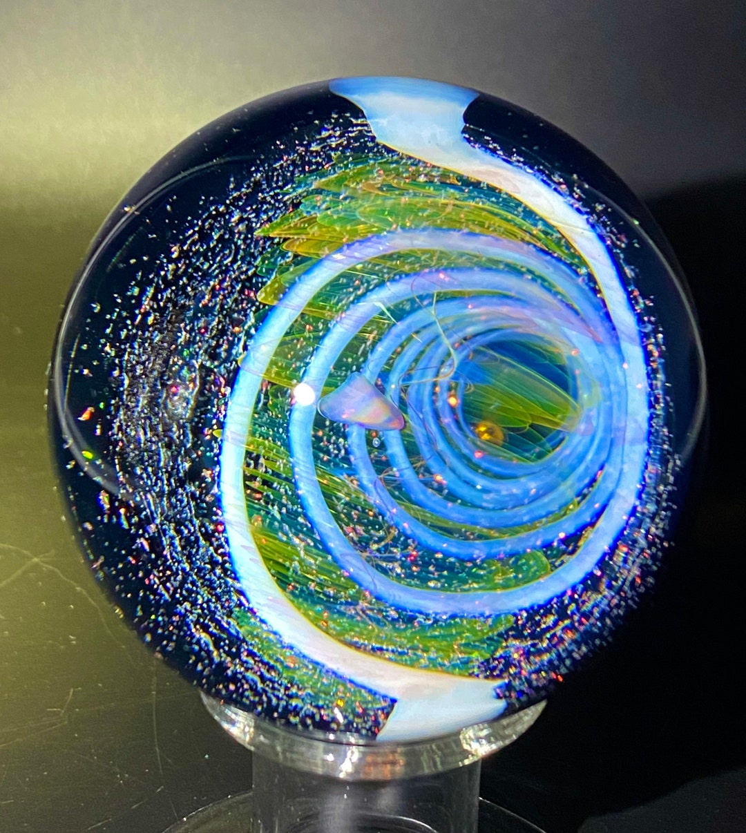 Space and Time Vortex Marble With Opals - Etsy