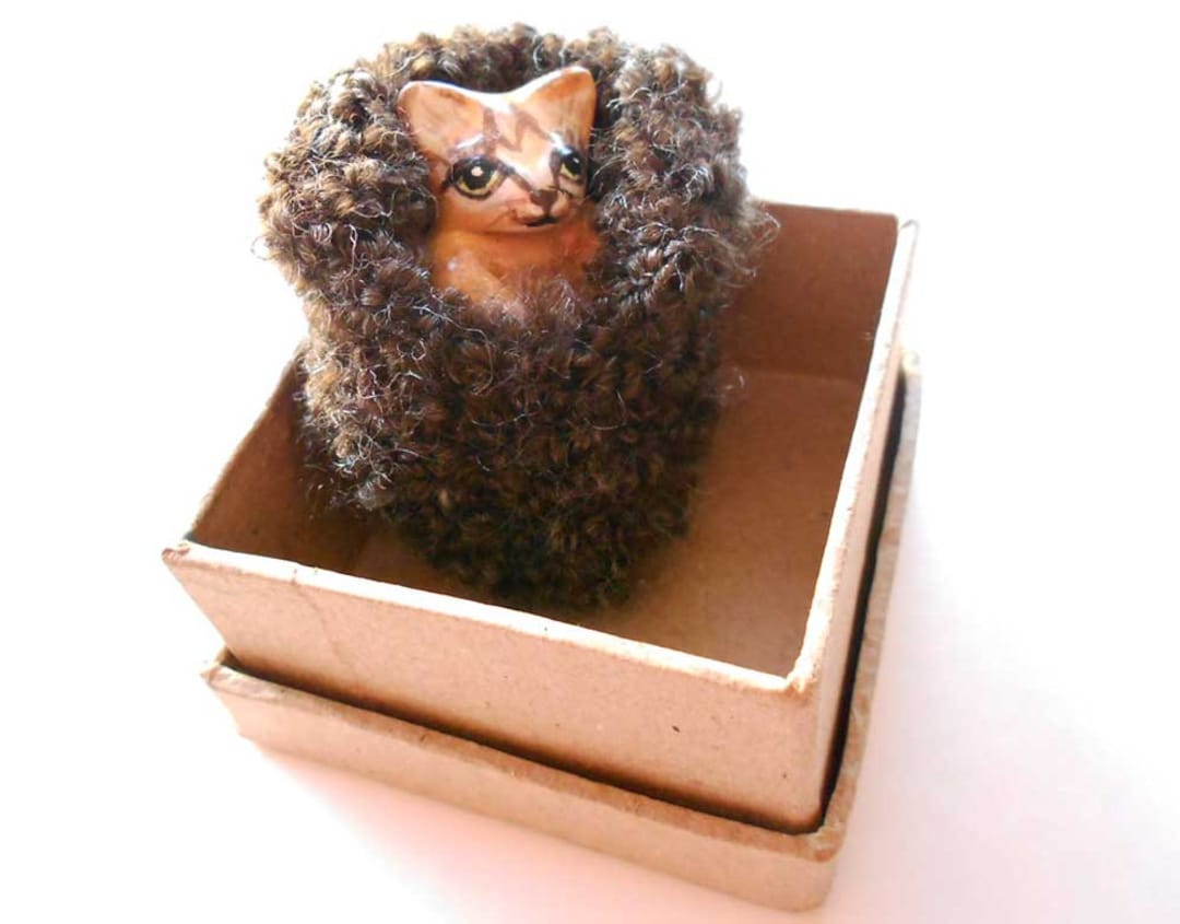 Mini Yellow Tabby Pocket Pet Totem Mascot Good Luck Charm ...