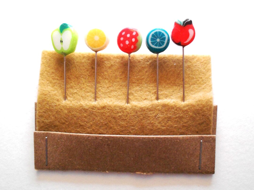 Fruit Counting Pins: Polymer Clay Pincushion Decor - Etsy