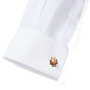 Tin Robot Wooden Cufflinks, Retro Toys Robot Cuff Links, Gift for ...