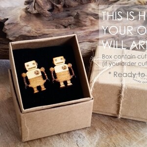 Geometric Pug Wooden Cufflinks Origami Cuff Links Dad Grooms Best Man ...