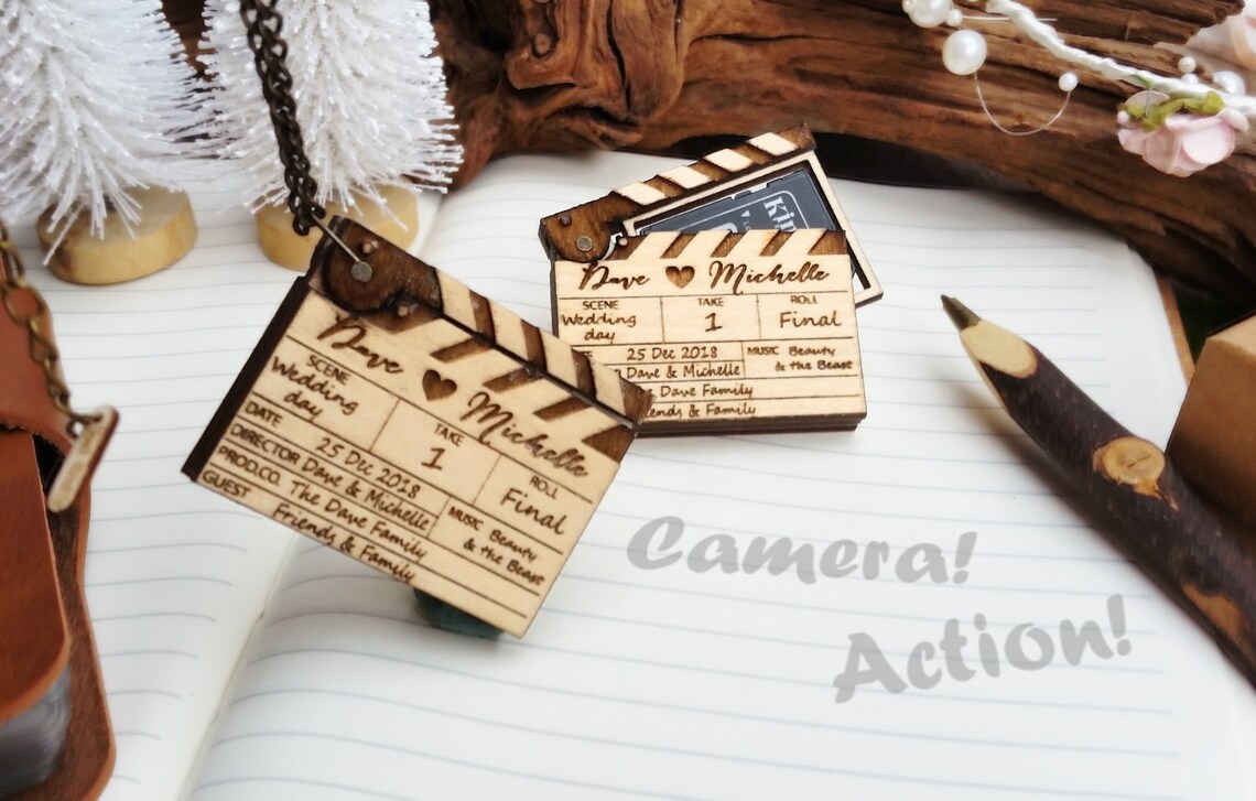 Personalized Movie Clapper Board SD Memory Card Holder - Etsy