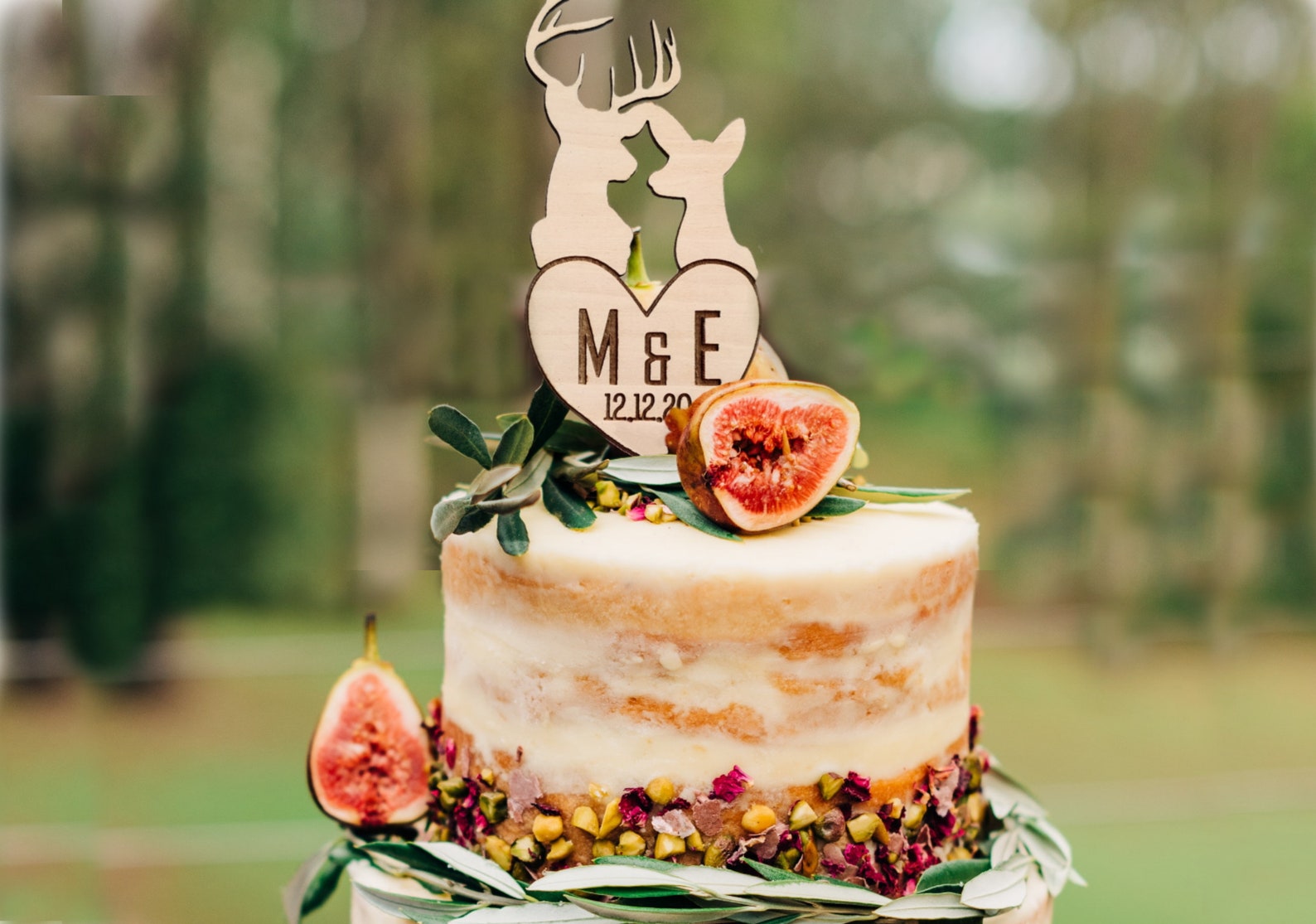 Buck Doe Wedding Cake Topper Rustic Wedding Cake Topper Wood | Etsy