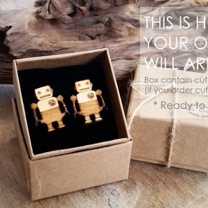 Gingerbread Man Wooden Cufflinks Christmas Cookie Dad Grooms Best Man ...