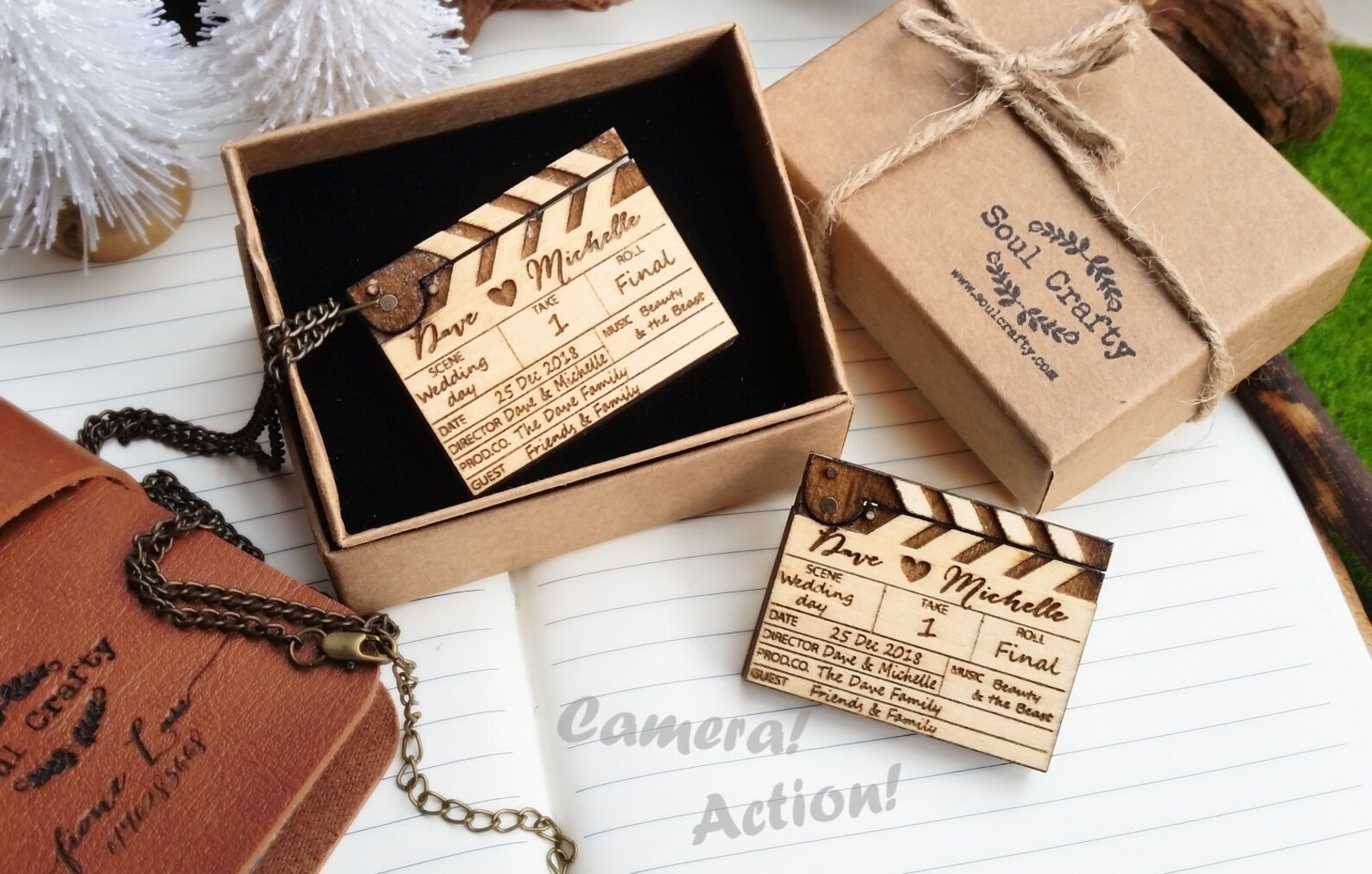 Personalized Movie Clapper Board SD Memory Card Holder - Etsy