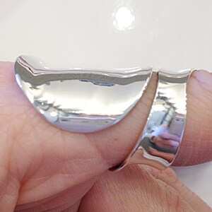 Sterling Silver Mirror Finish Contemporary Anticlastic Statement Ring ...