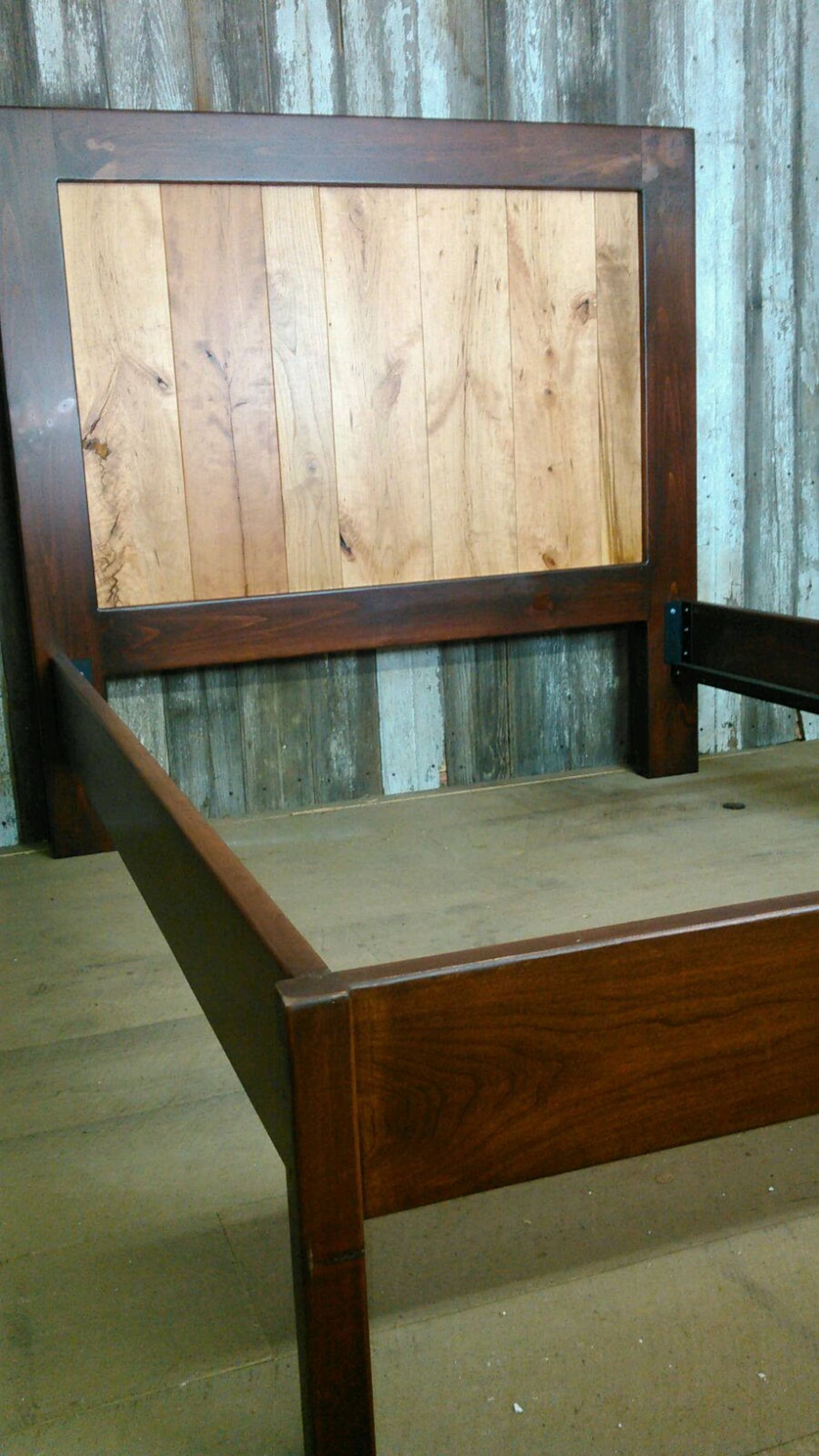 Bed Headboard and Frame. Custom Handcrafted of Solid Cherry. - Etsy