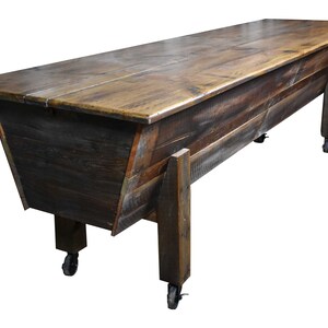 Trough Table With Storage, Made of Reclaimed Barn Wood, Made to Order ...