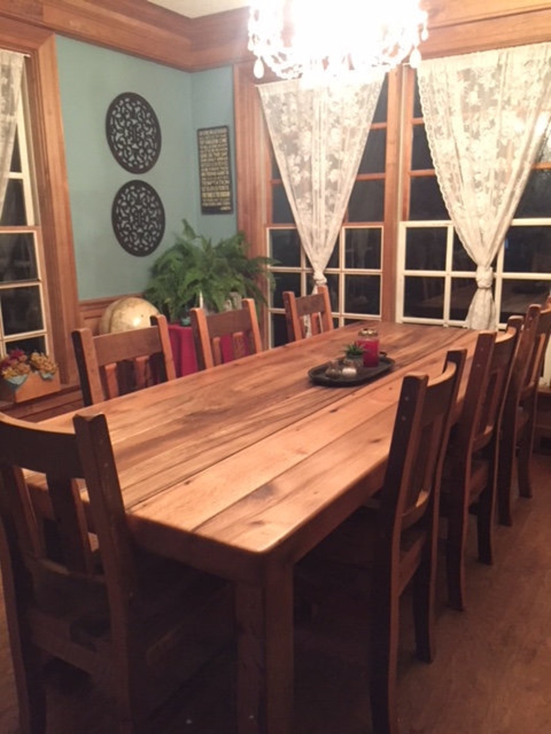 White Oak Plank Farm Table, Made From Reclaimed Barn Wood, Made to ...