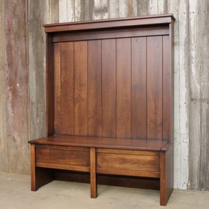 Hall Bench Made of Reclaimed Barnwood With Storage, Choice of Wood ...