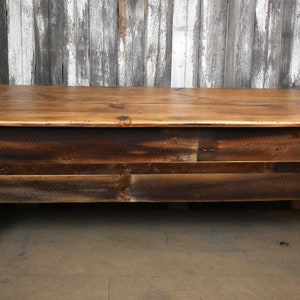 Trough Table With Storage, Made of Reclaimed Barn Wood, Made to Order ...