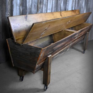 Trough Table With Storage, Made of Reclaimed Barn Wood, Made to Order ...