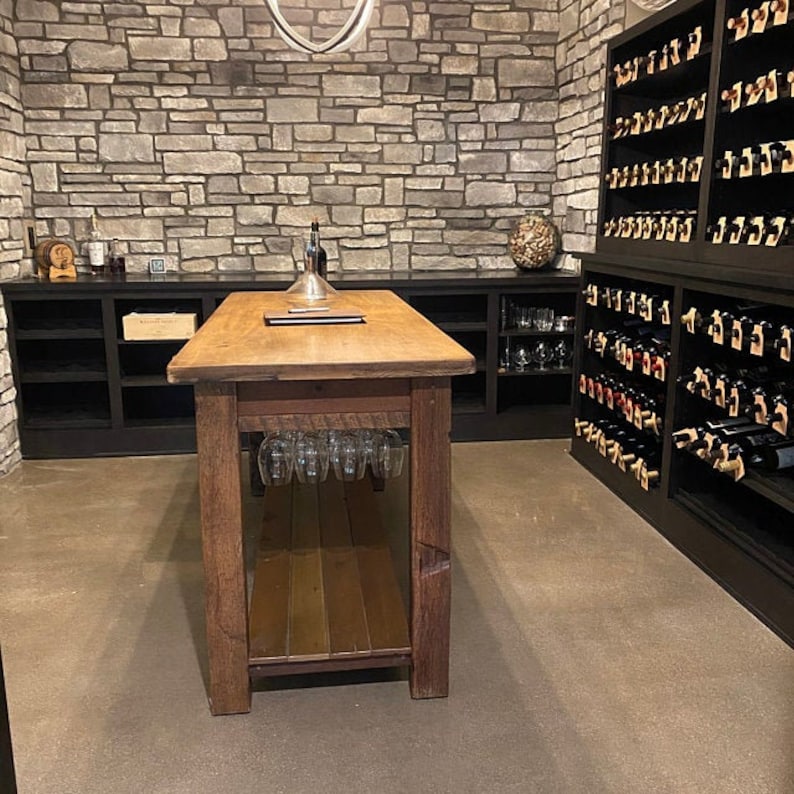 Rustic Kitchen Island Made From Reclaimed Pine Barnwood Made - Etsy