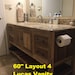 Rustic Vanity With Open Shelf, Made to Order From Reclaimed Pine Barn ...