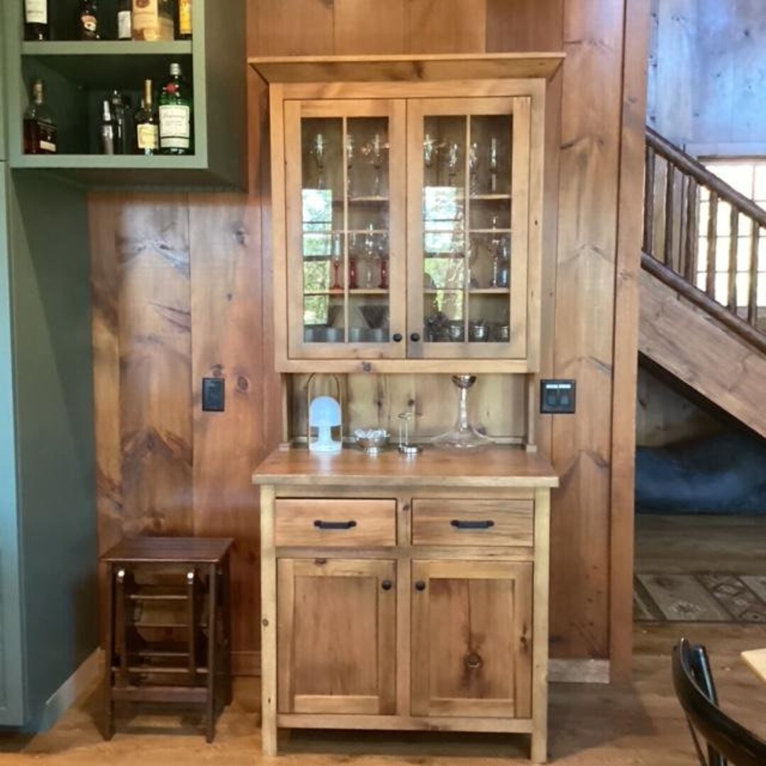 Rustic Wood Hutch, Handcrafted From Your Choice of Wood and Finish - Etsy