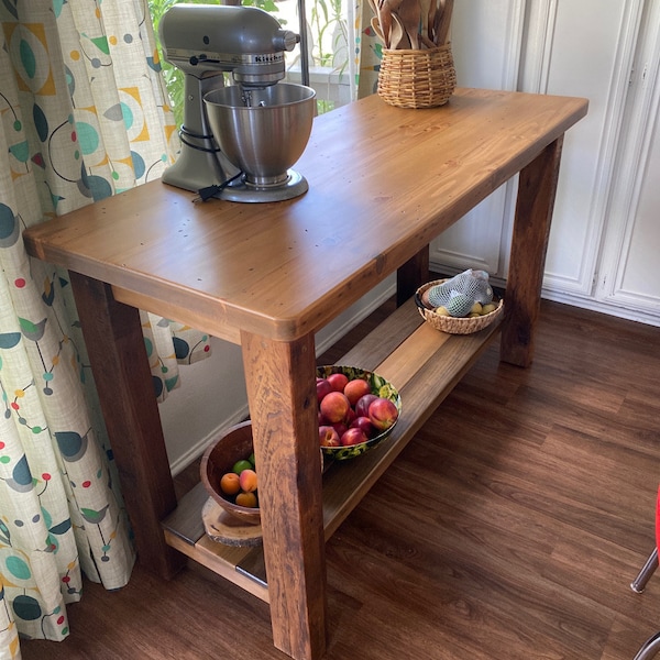 Rustic Kitchen Island - Etsy