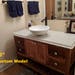 Rustic Vanity With Open Shelf, Made to Order From Reclaimed Pine Barn ...