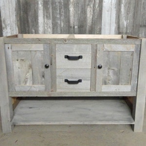Rustic Gray Vanity Made to Order From Reclaimed Pine Barn Wood, Hayes ...
